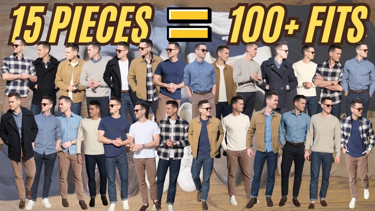 15-Item Minimalist Capsule Wardrobe for Men (Fashionproof, Durable ...